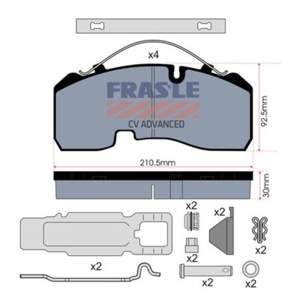 Scheibenbremsbelag-Satz Knorr CV advanced KNORR SN6 inkl. Zubehör