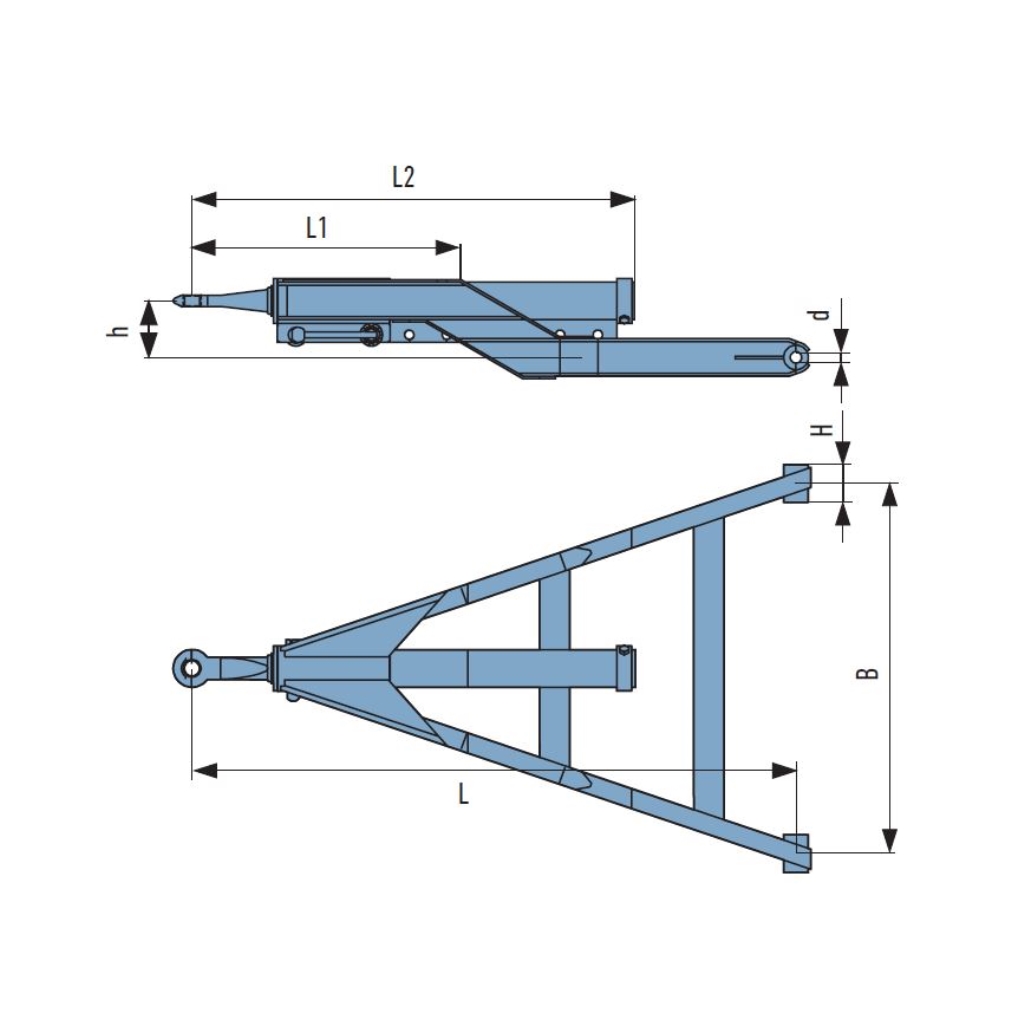 Zuggabel PZGL32-2200-1100/100/30/200/12X50E-40 SB Zuggabel L:2200mm B ...