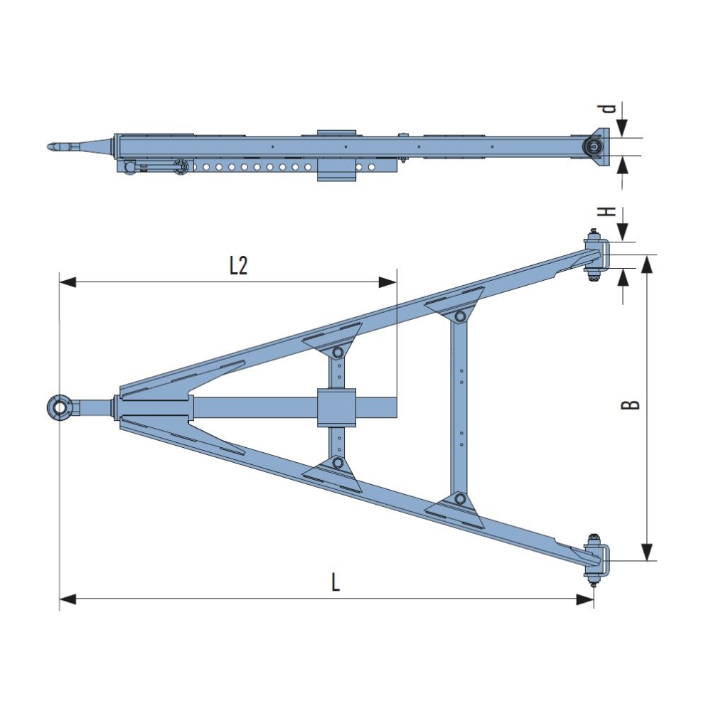 Zuggabel PZL32-1700-1300/100/30/Q1/12X50E-50 Zuggabel L:1700mm B:1300mm ...