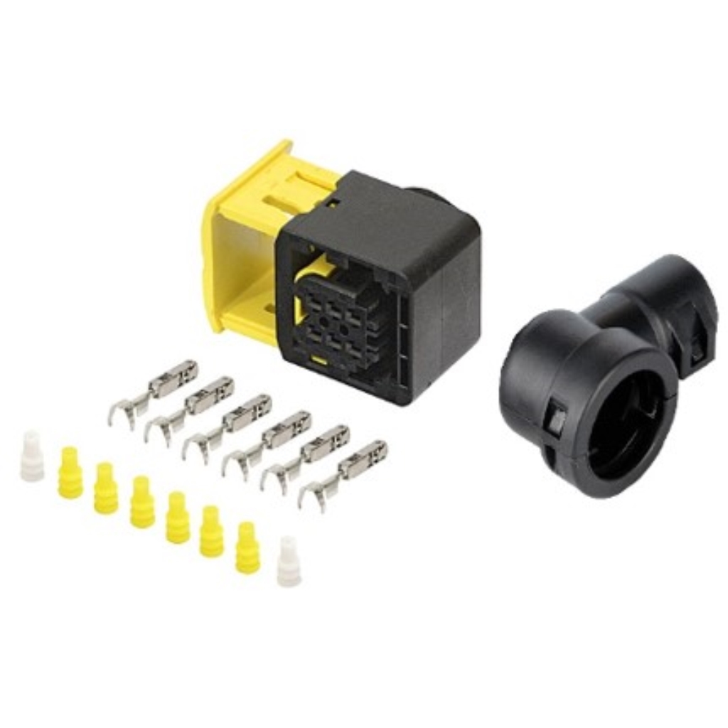 Stecker HDSCS 6 polig, 90°, MCP 1,5K, NW 8,5, weiblich DAF, Volvo, Renault